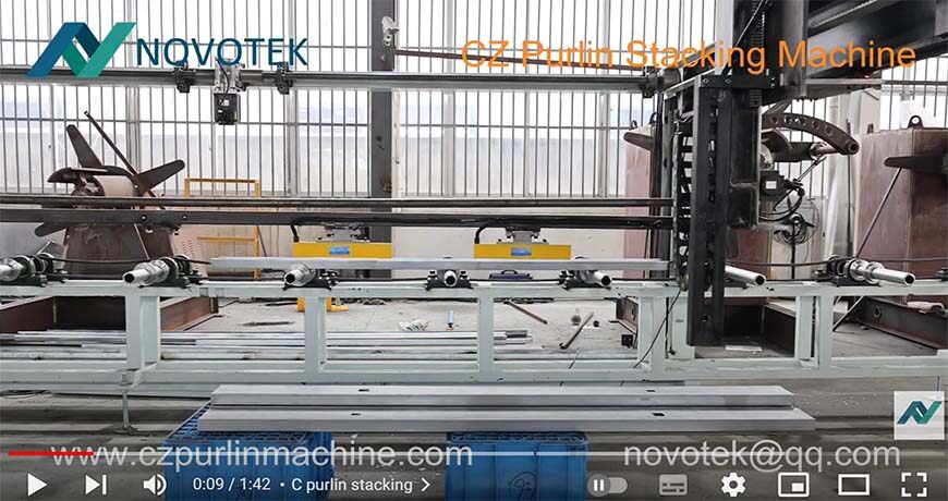 CZ Purlin Stacking Machine - CZ Purlin Roll Forming Machine Video - CZ ...
